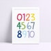 Alphabet and Numbers Art Print, Instant Download, Nursery Art Print ...