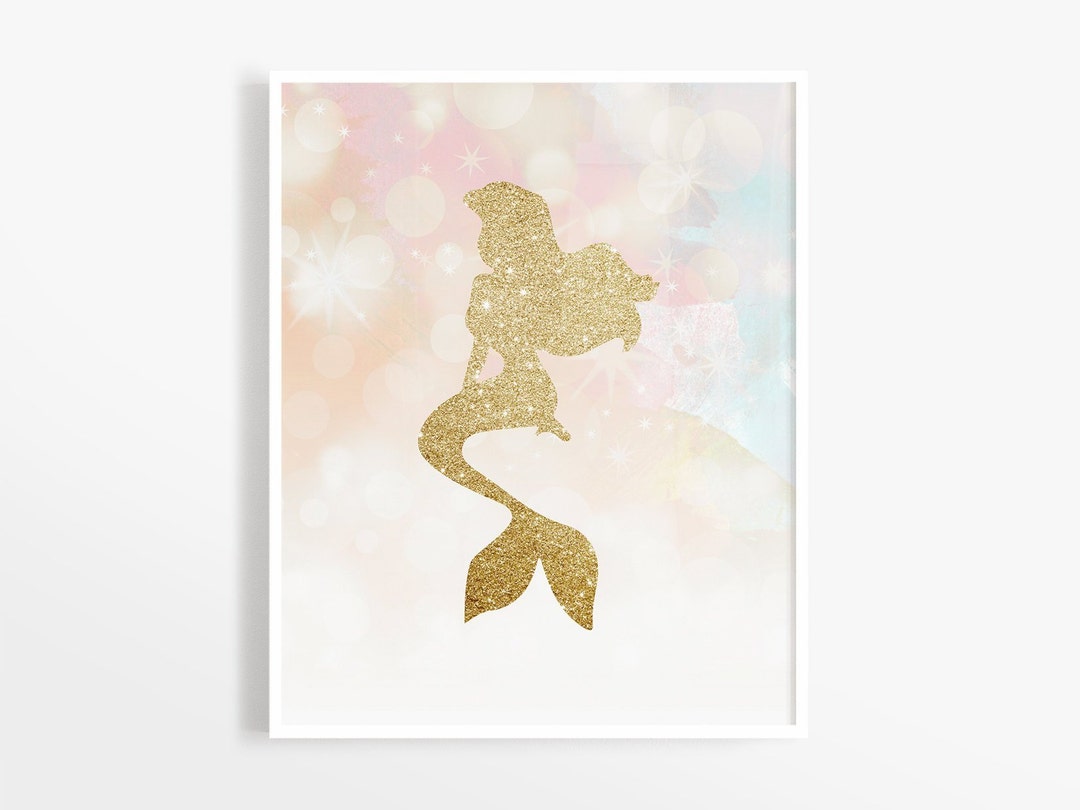 Mermaid Art Print, Little Mermaid Art Print, Instant Download ...
