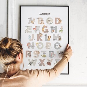 Homeschool Printables, Animal Alphabet Print, Bohemian Earthy ...