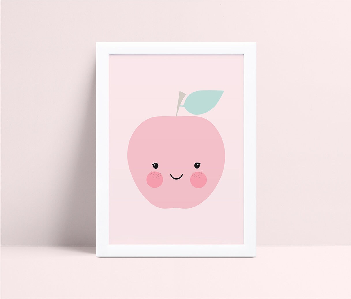 Apple Art Print Baby Girl Nursery Printable Kids Decor - Etsy