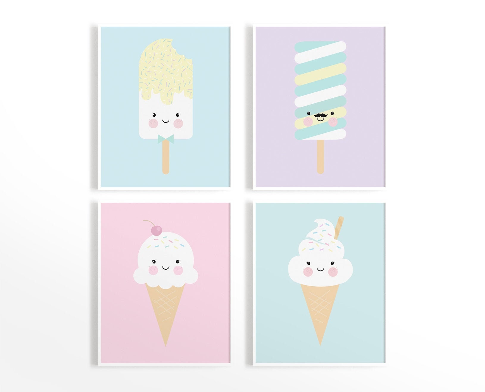 Ice Cream Prints Printable Wall Art Nursery Wall Decor | Etsy Canada