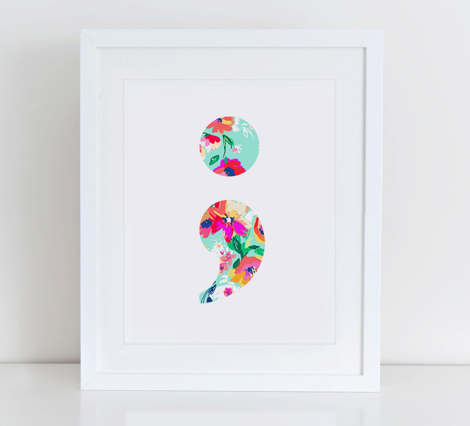 Semicolon Art Print Instant Download Printable Home Decor - Etsy