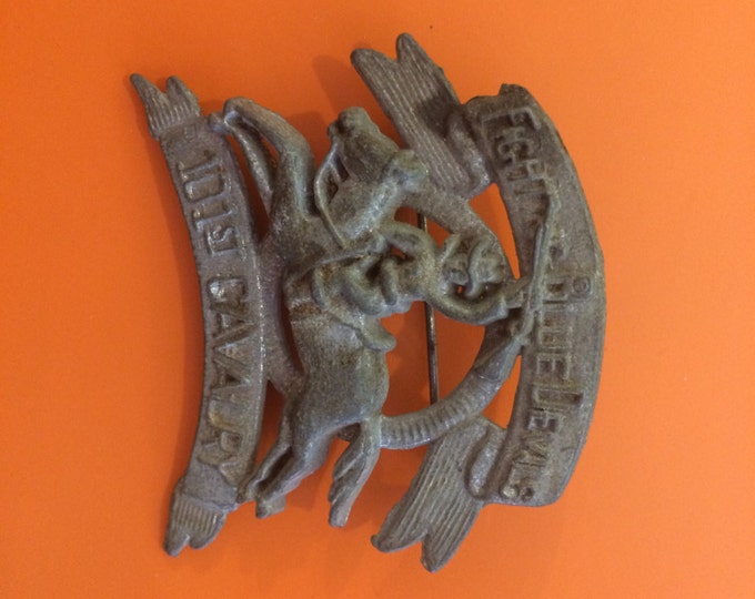 Vintage 1950s Fighting Blue Devils 101st Cavalry Metal Pin From Rin Tin ...