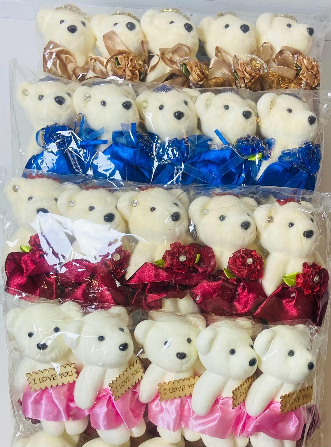 Decorative Mini Bears for Holidays & Special Occasions - 10 Pack ...