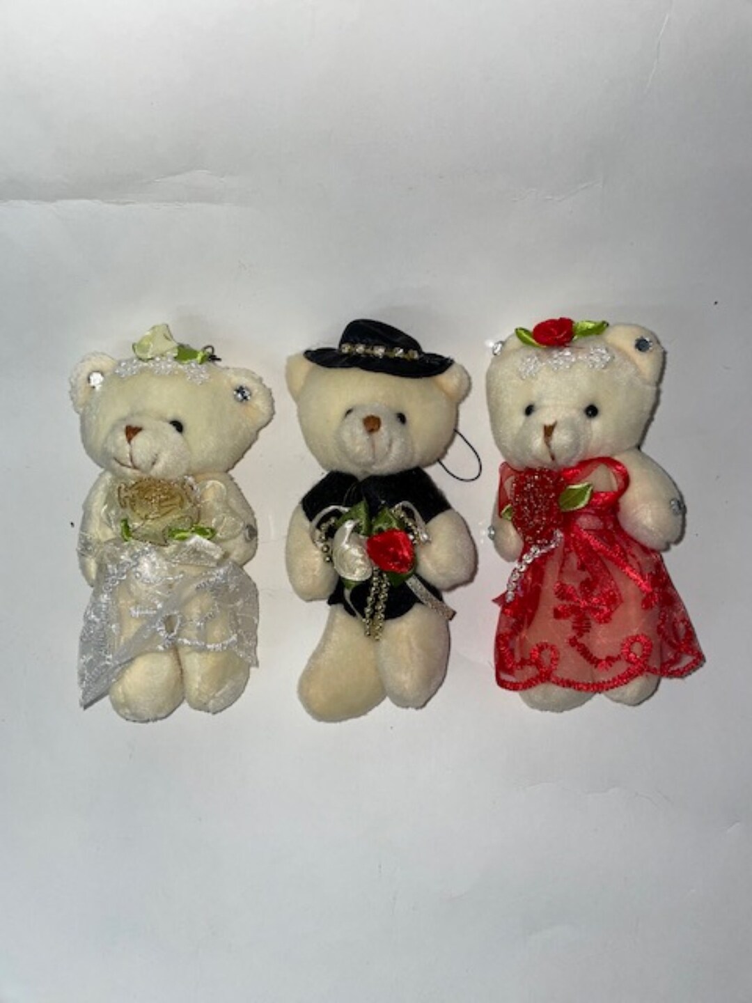 Set of 10 Plush Teddy Bears - 3 Colors - Movable Arms & Legs - Perfect ...