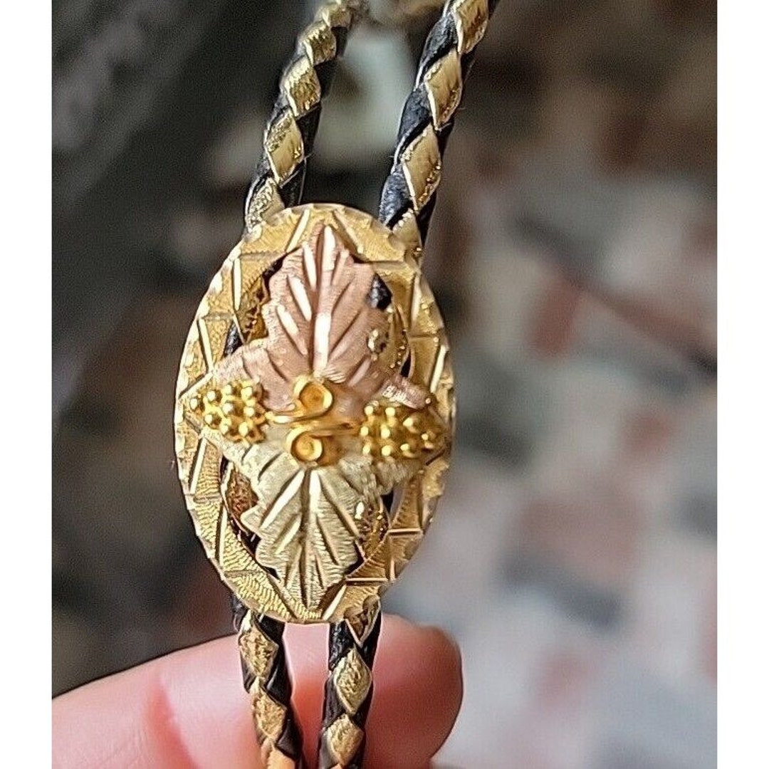 10K Black Hills Gold Co. Grape Cluster Bolo Tie With Infinity Symbol - Etsy