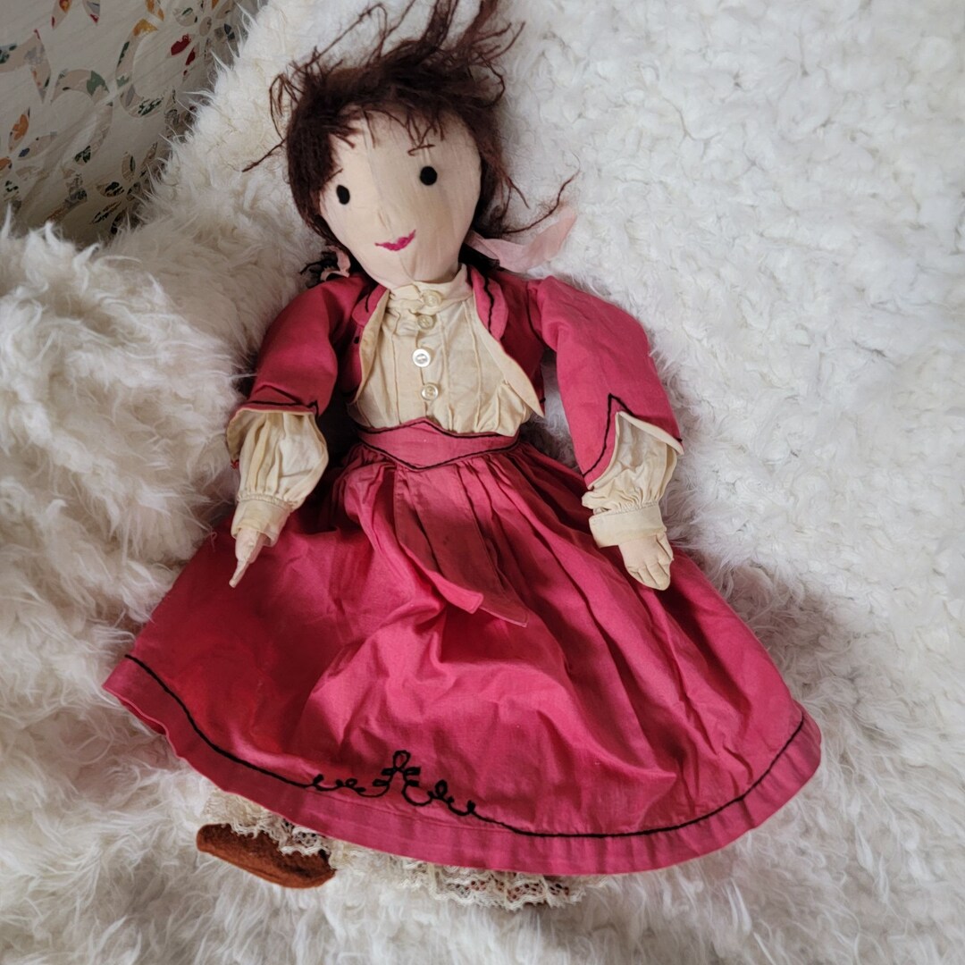 Vintage Handmade Hand Sewn Rag Doll With Custom Clothes - Etsy