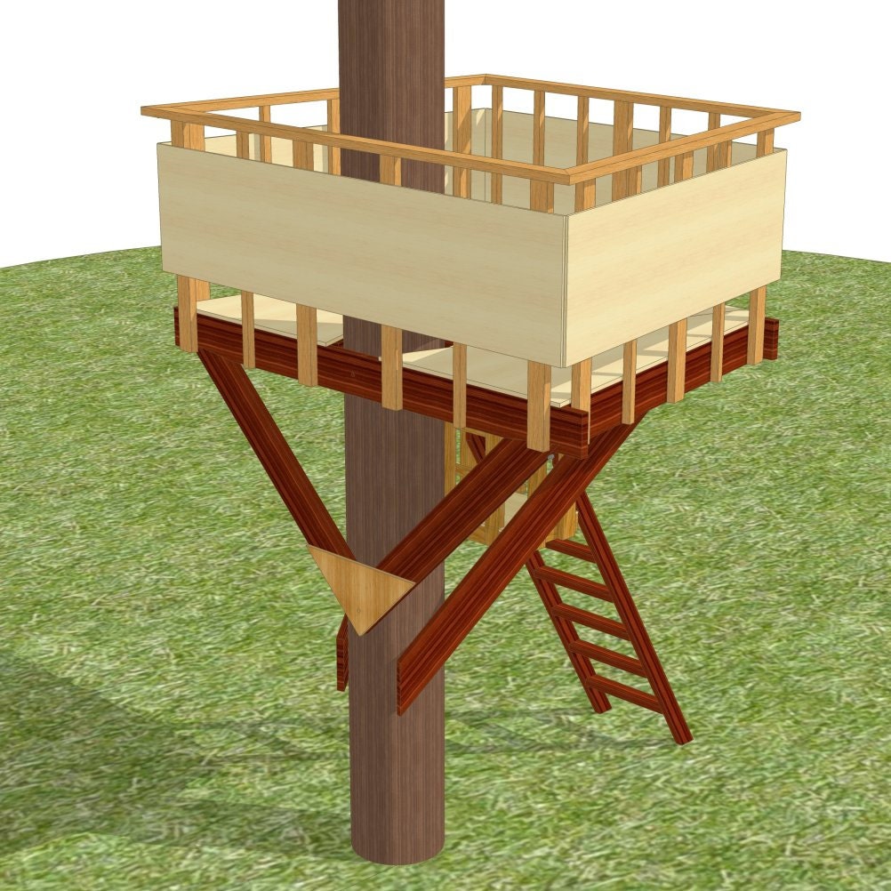 Outpost Tree Fort Plans | 1 Tree - Etsy
