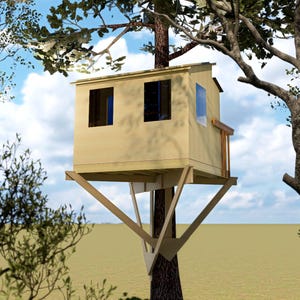 Kauri Treehouse Plans | 1 Tree or Free Standing - Etsy