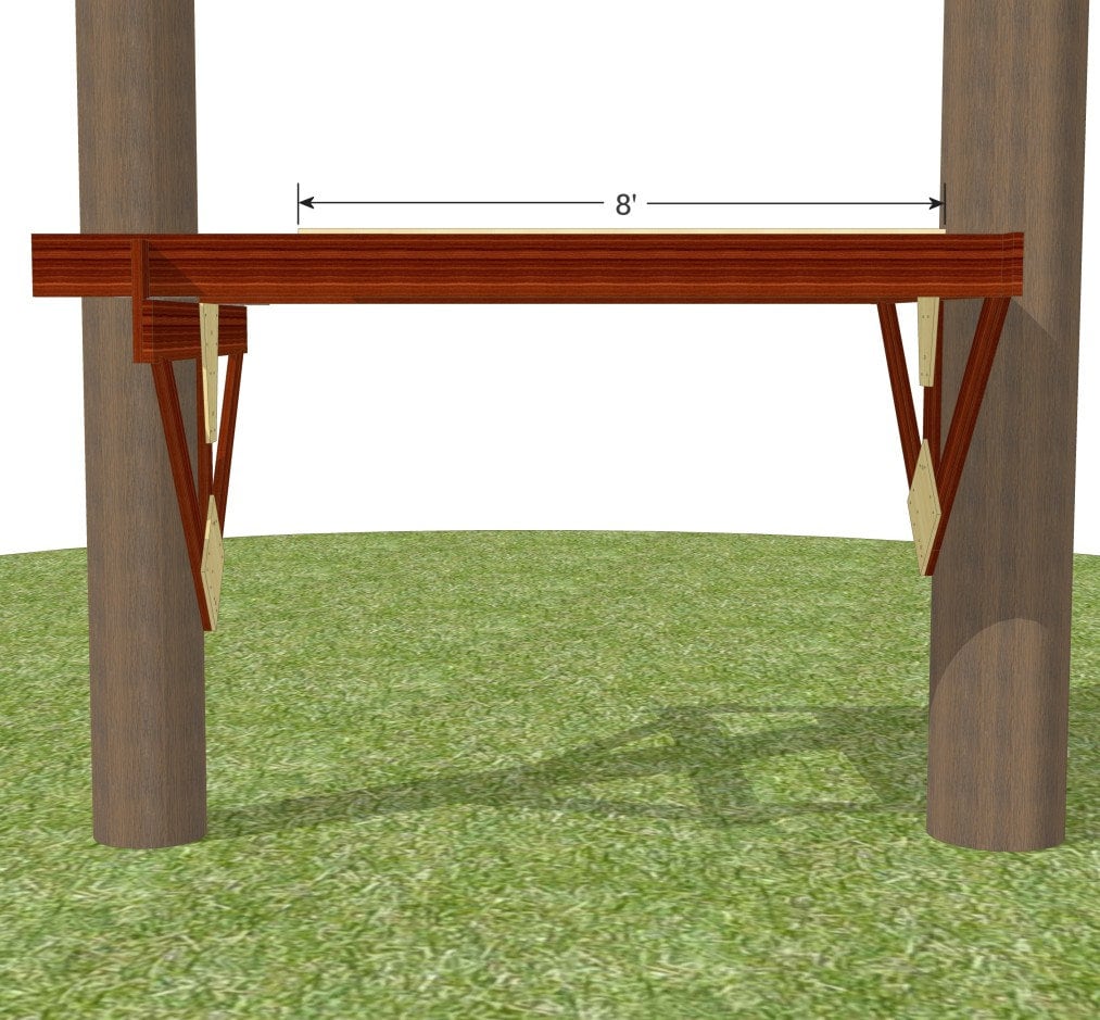 8' X 8' Treehouse Platform for Two Trees | Etsy Australia