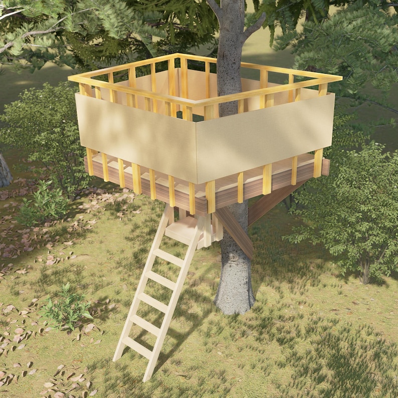 Outpost Tree Fort Plans | 1 Tree - Etsy