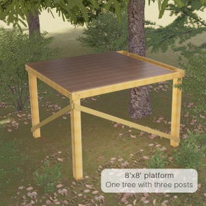 8'x8' Platform Plans | Treehouses and Free Standing Forts - Etsy
