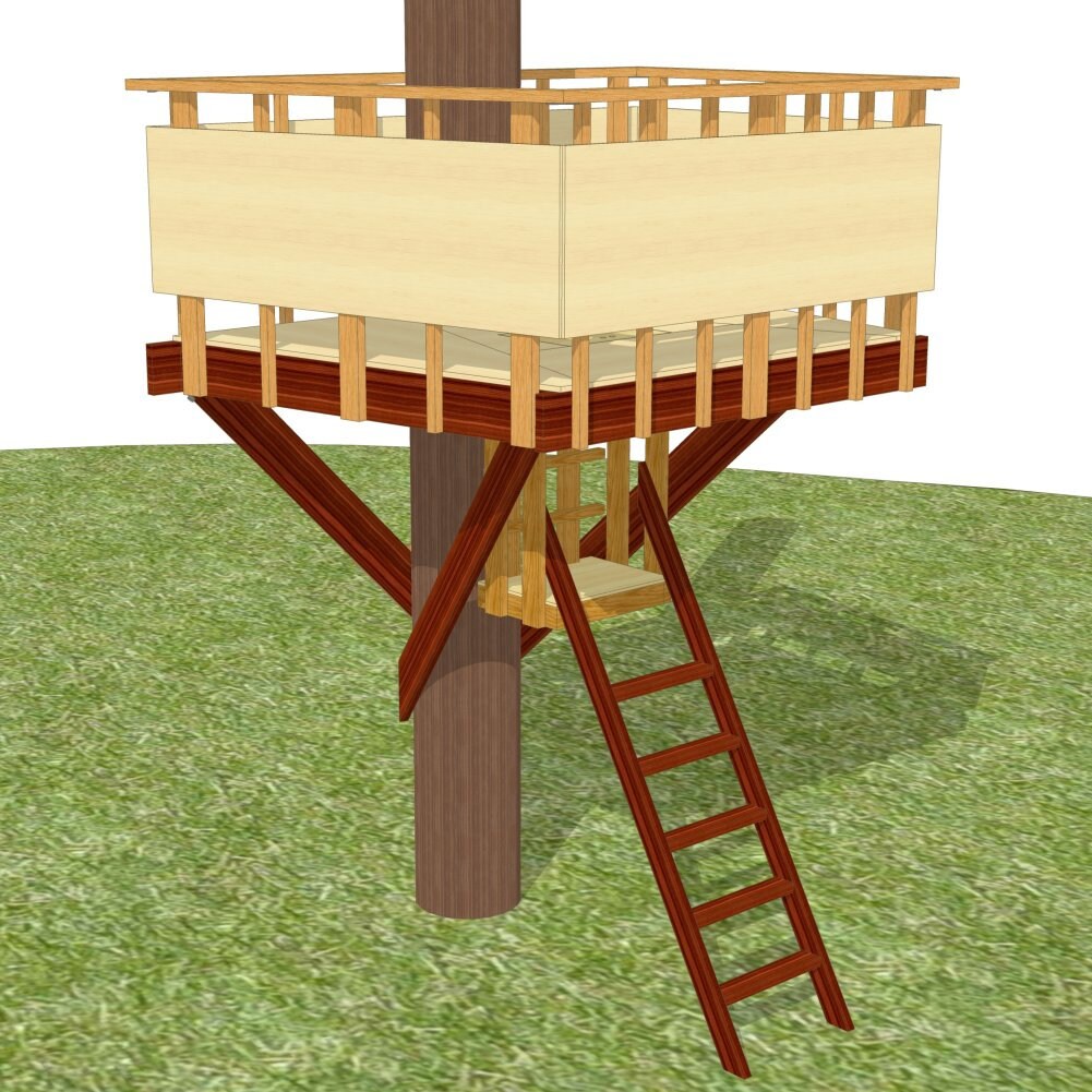 Outpost Tree Fort Plans | 1 Tree - Etsy