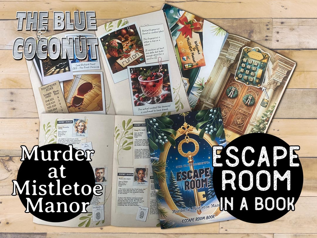 Christmas Murder at the Manor Escape Room in a Book, Tabletop Puzzles ...
