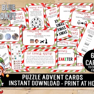 60 Puzzle Advent Cards A Challenge for Every Day 'til Christmas ...