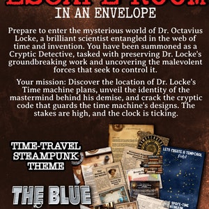 Steampunk Time Travel Escape Room: Locke's Legacy Printable Game ...