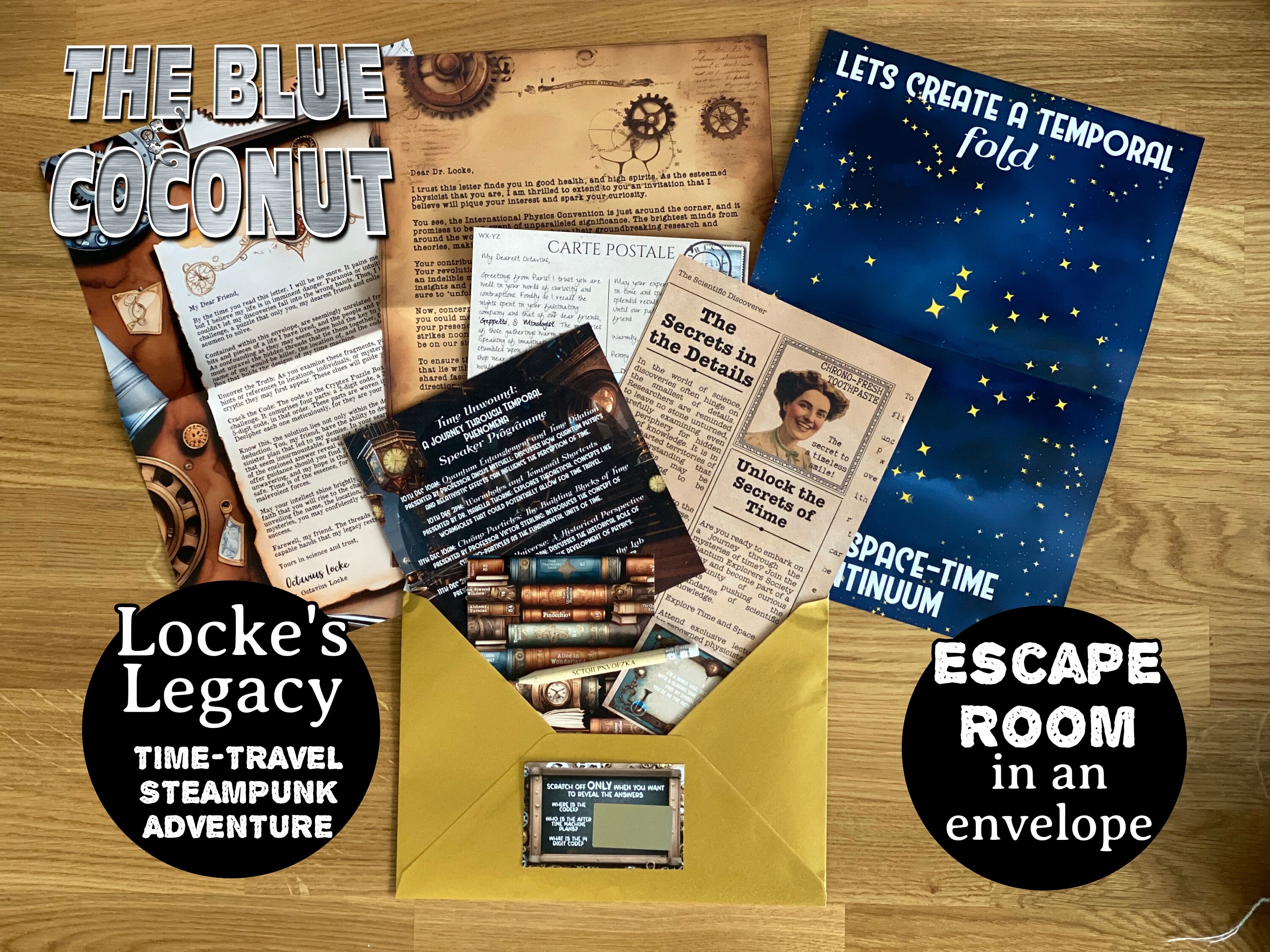 Locke's Legacy Escape Room, Steampunk Time Machine, Tabletop Brain ...
