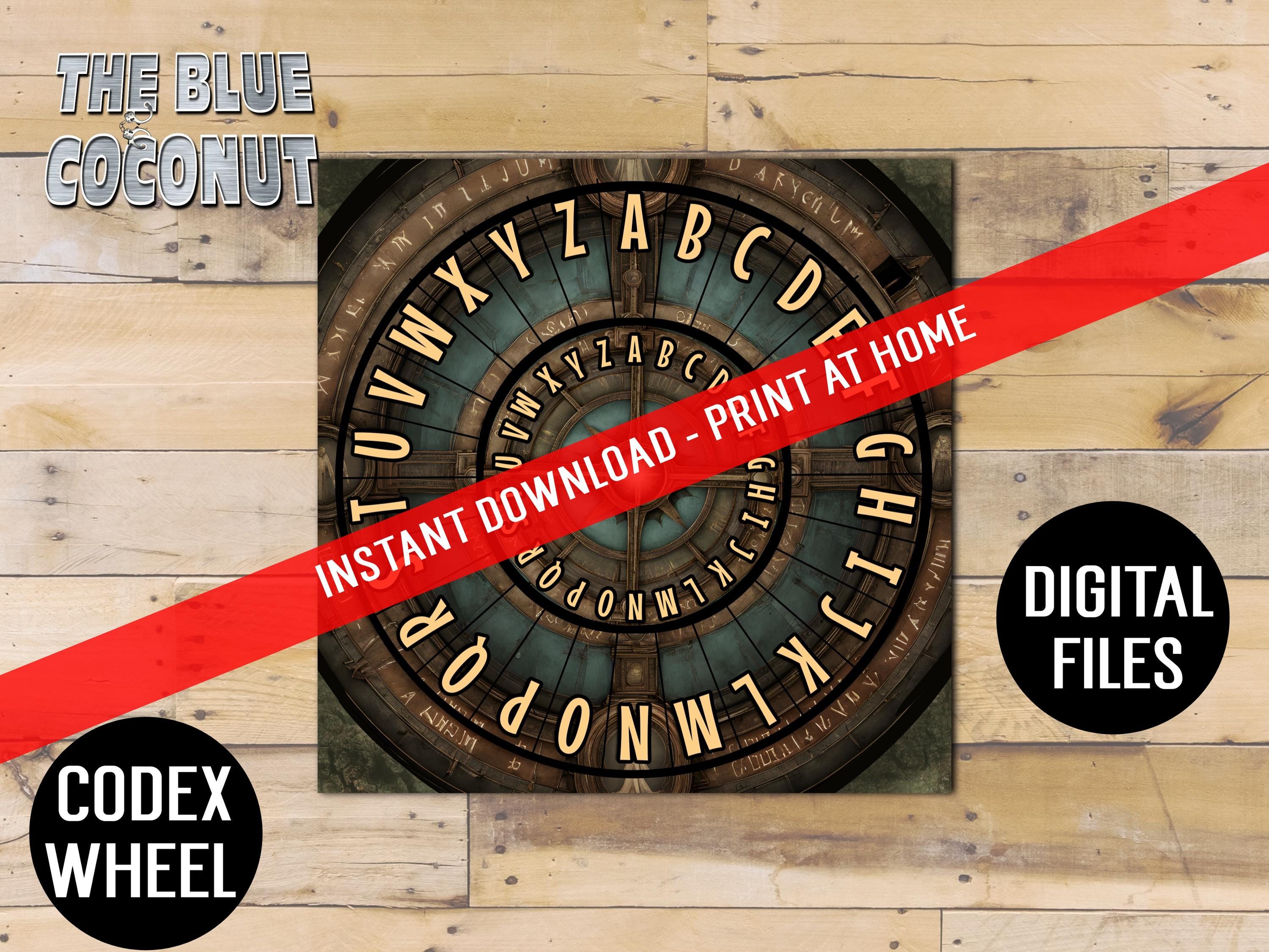 Printable Codex Wheel DIY Cipher Wheel Template for Secret Codes ...