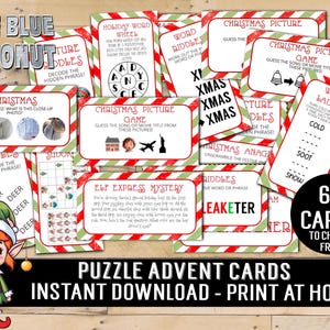 60 Puzzle Advent Cards A Challenge for Every Day 'til Christmas ...