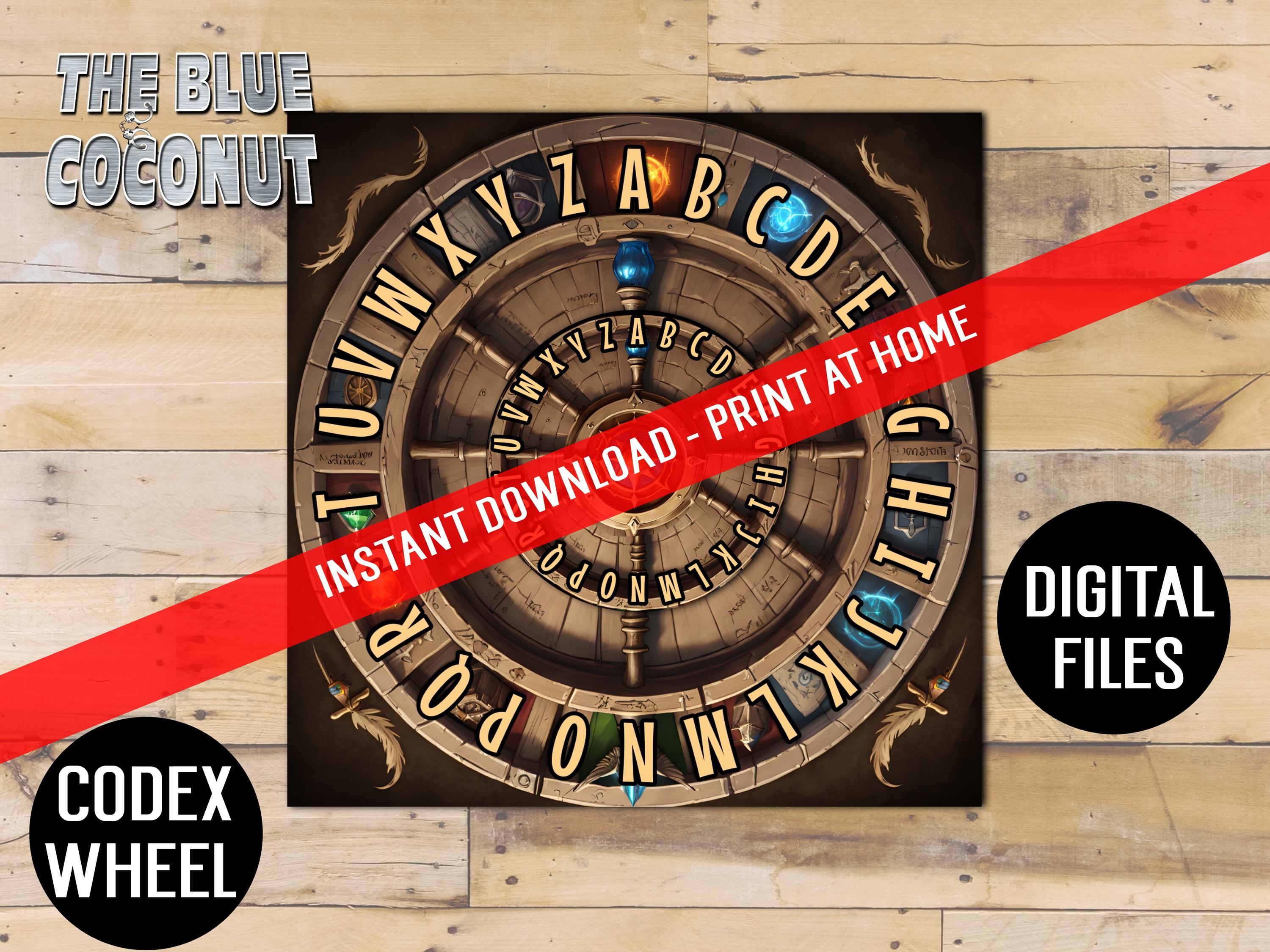 Printable Codex Wheel DIY Cipher Wheel Template for Secret Codes, Decoder Wheel for Escape Room ...