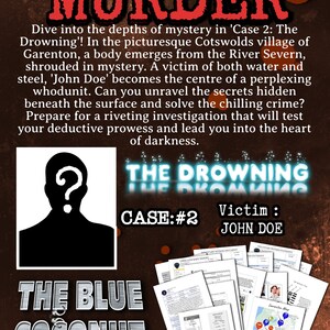 Tabletop Detective Case File, Crime Cold Case 2 Murder, Print and Solve ...