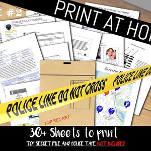 Tabletop Detective Case File, Crime Cold Case 2 Murder, Print and Solve ...