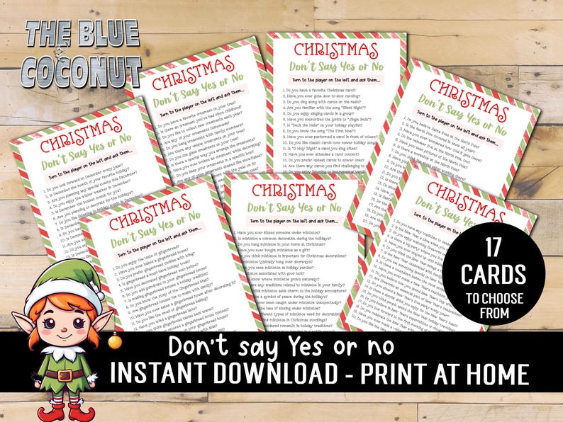 17 Festive Forbidden Word Challenge Don't Say Yes or No Game Challenge ...