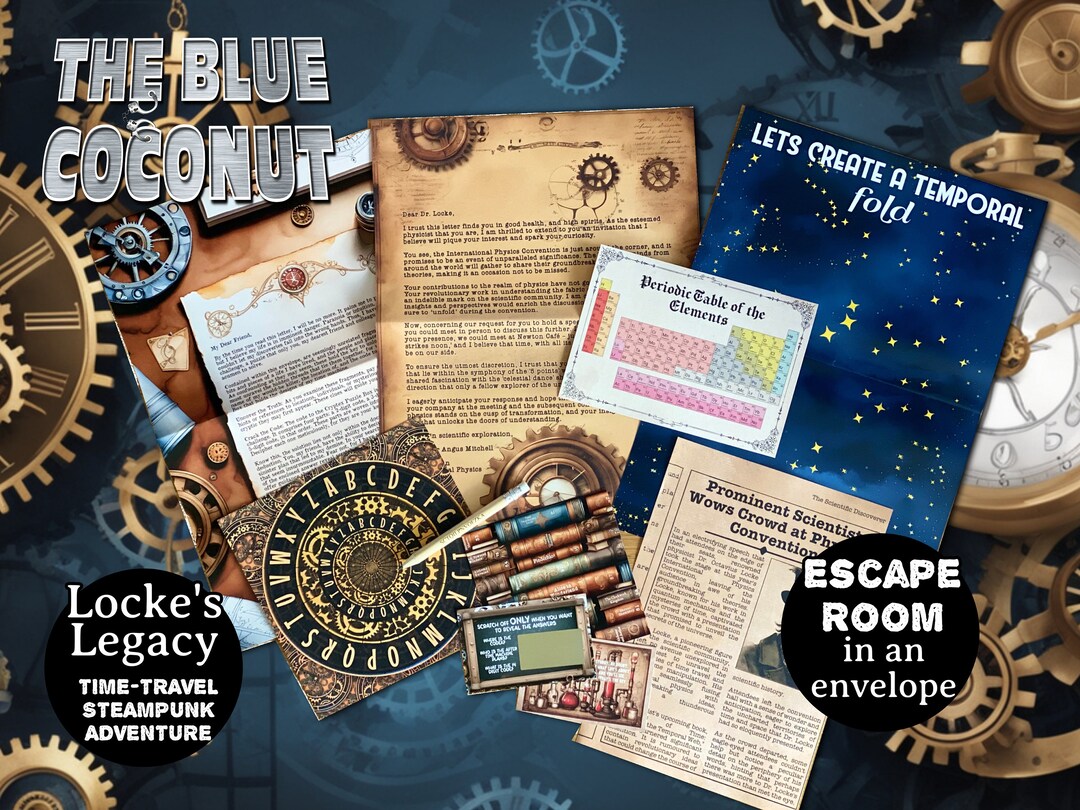 Locke's Legacy Escape Room, Time Machine Steampunk, Tabletop Puzzles ...