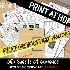 Tabletop Detective Case File, Crime Cold Case 1, Print and Solve at ...