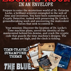 Locke's Legacy Escape Room, Time Machine Steampunk, Tabletop Puzzles ...