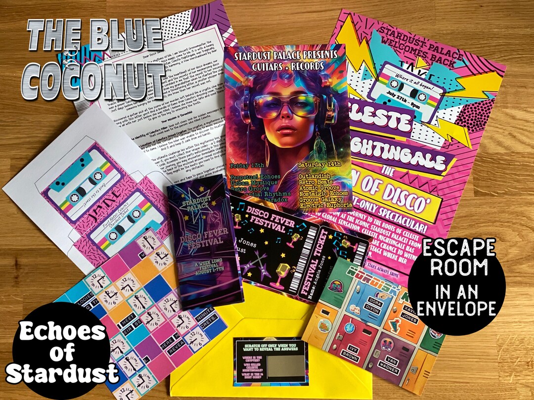 Echoes of Stardust a Retro 1980 Escape Room in an Envelope, Popstar ...