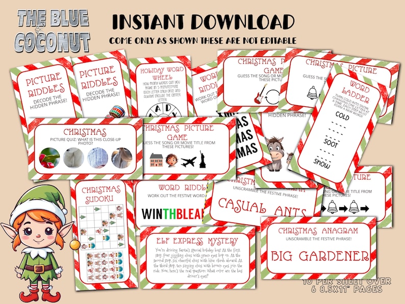 60 Puzzle Advent Cards A Challenge for Every Day 'til Christmas ...