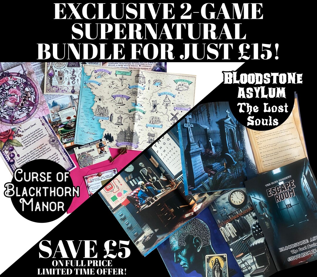 Escape Room Bundle Secret Santa Gift, Tabletop Puzzle Brain Teasers ...