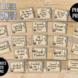 Escape Room Photo Booth Props: Fun Printable Signs (digital Download ...