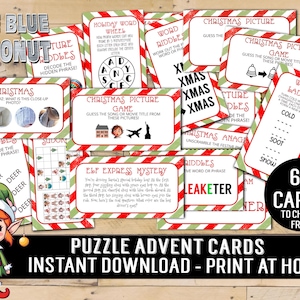 60 Puzzle Advent Cards A Challenge for Every Day 'til Christmas ...