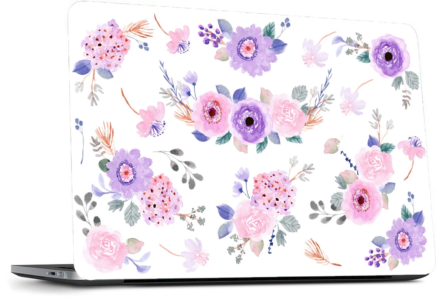 Watercolor Floral Laptop Skin Flowers Vinyl Decal Sticker Dell | Etsy