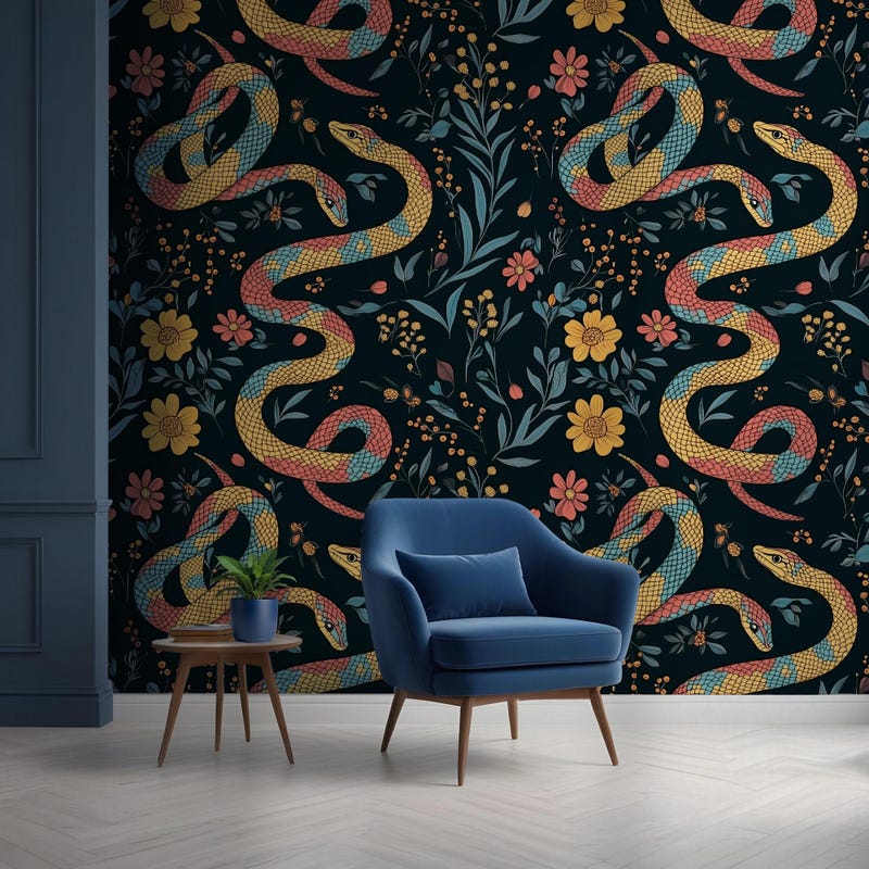 Snake Wallpaper - Etsy