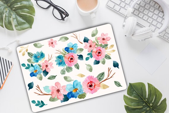 Watercolor Floral Laptop Skin Flowers Vinyl Decal Sticker Dell | Etsy