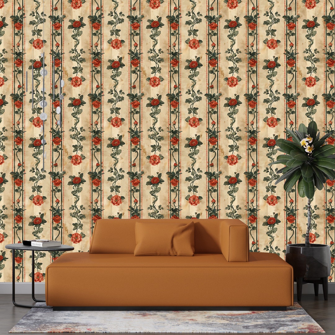 William Morris Vintage Wallpaper Rolls Luxury Striped Wallpaper William ...