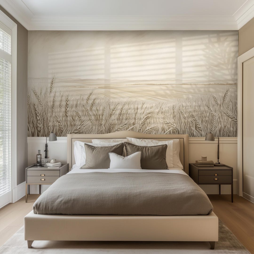 Rural Landscape Wall Mural, Peel and Stick Scenic Wallpaper, Nature ...