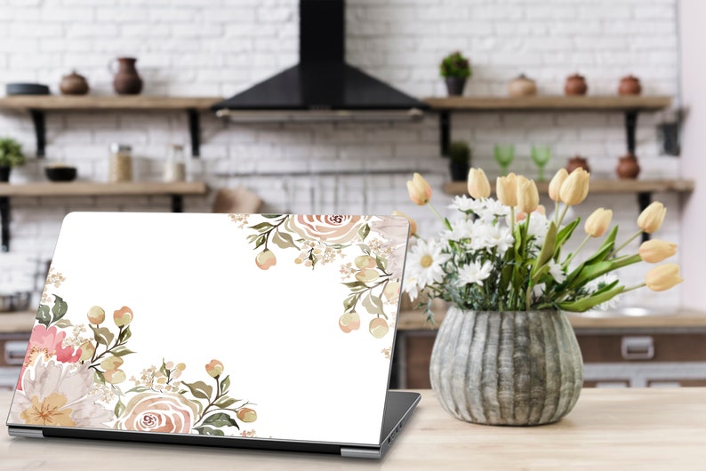 Floral Watercolor Laptop Skin Beautiful Flowers Vinyl Decal - Etsy