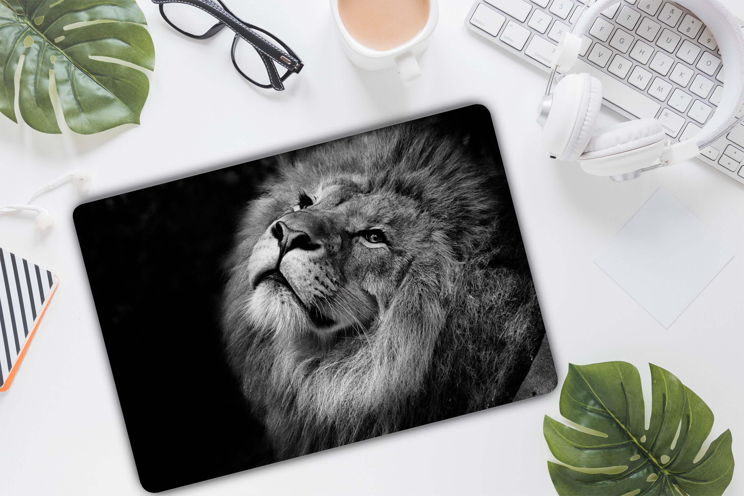 Lion Laptop Skin Black Vinyl Decal Sticker Notebook Dell | Etsy