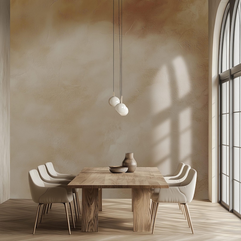 Plaster Wallpaper Beige - Etsy UK
