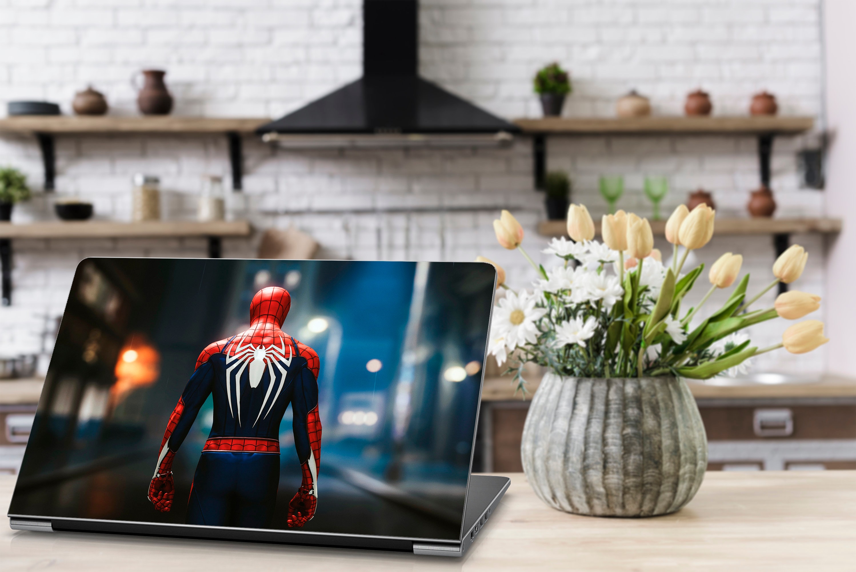 Spiderman Laptop Skin Vinyl Decal Spider-man Sticker Dell Xps | Etsy