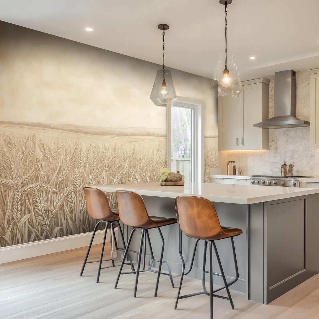 Rural Scenic Wallpaper Mural, Peel and Stick Landscape Wall Art ...