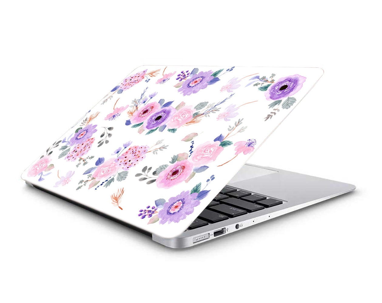 Watercolor Floral Laptop Skin Flowers Vinyl Decal Sticker Dell | Etsy