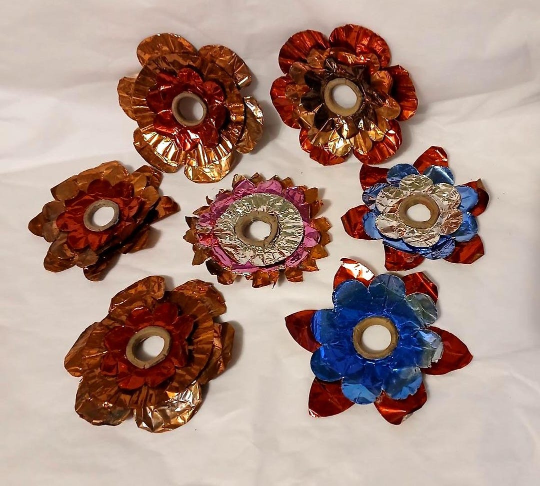 7 Antique German Foil Light Reflectors - Etsy