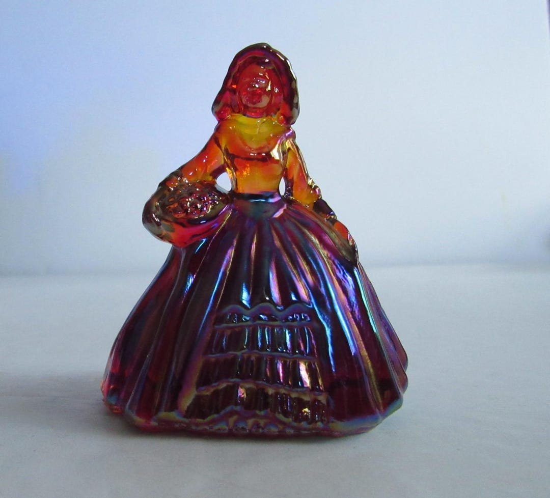 Vintage Boyd Glass Elizabeth Doll Figurine, Cardinal Red Carnival, 2 1/ ...