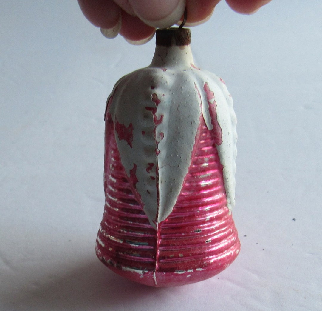 Antique German Bell Shaped Glass Christmas Ornament - Etsy