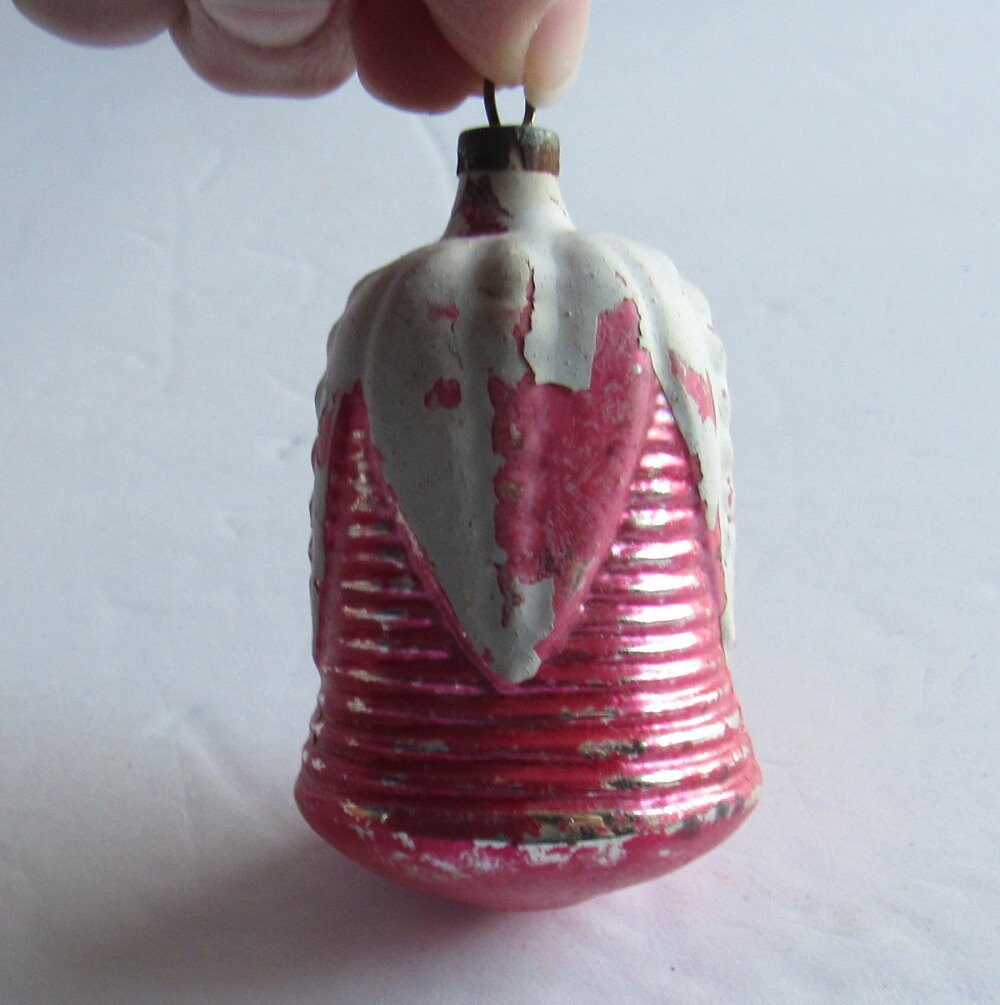 Antique German Bell Shaped Glass Christmas Ornament - Etsy